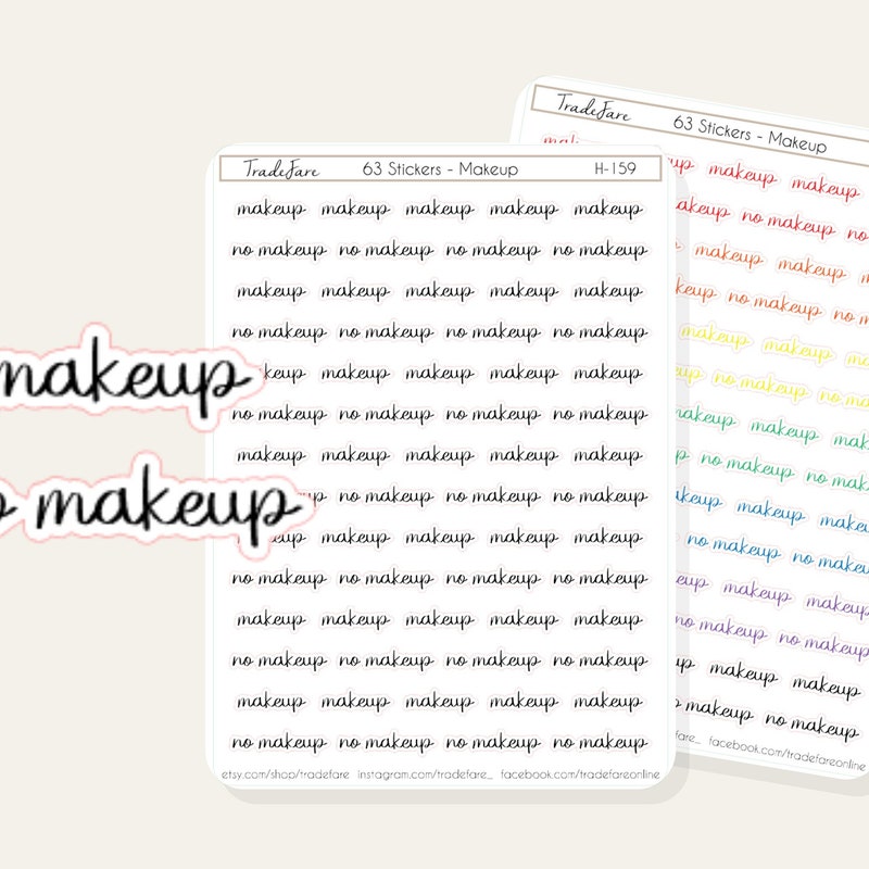 Makeup Labels - Etsy