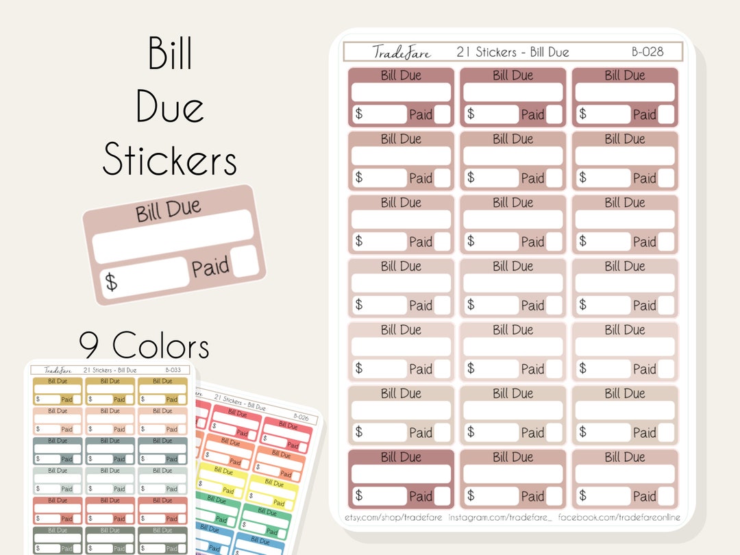 Budget Stickers for Planner, Finance Stickers for Planner, Budget ...