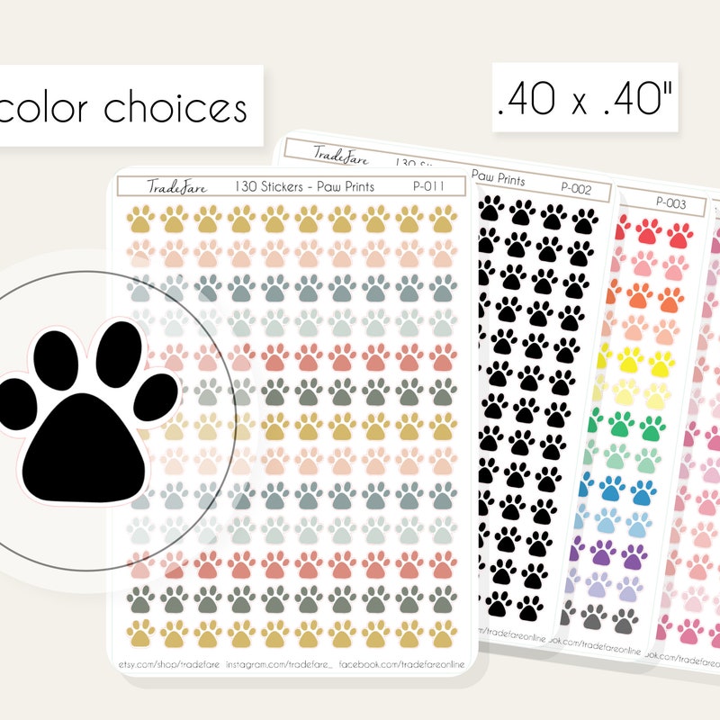 Paw Print Calendar - Etsy