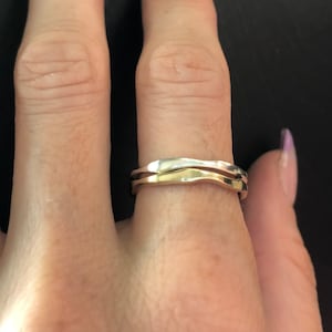 Wavy Gold Ring, Wavy Ring, Gold Wavy Ring, Wavy Silver Ring, Wavy Band ...