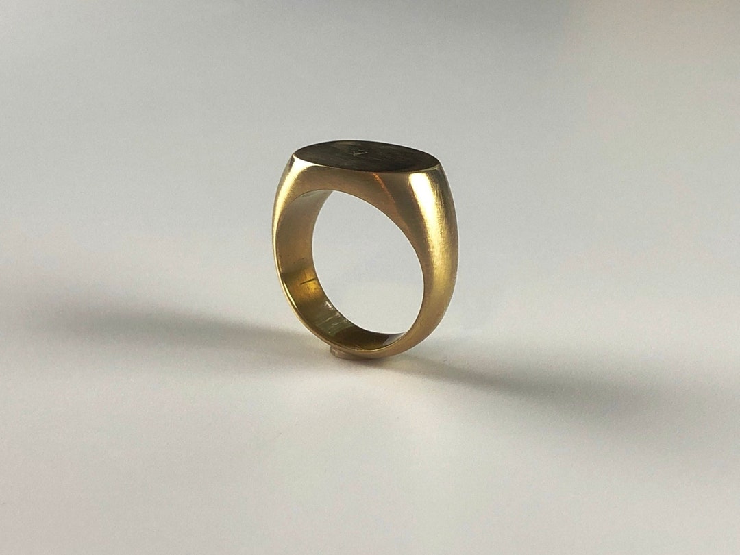Mens Gold Signet Ring, Signet Ring Men, Signet Ring Women, Pinky Ring ...
