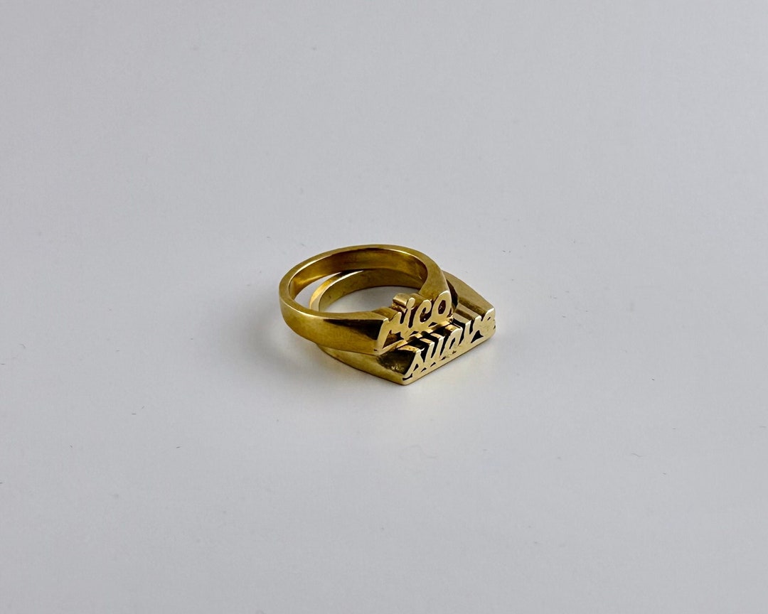Latina Latina Jewelry Nameplate Ring Word Ring Chunky - Etsy