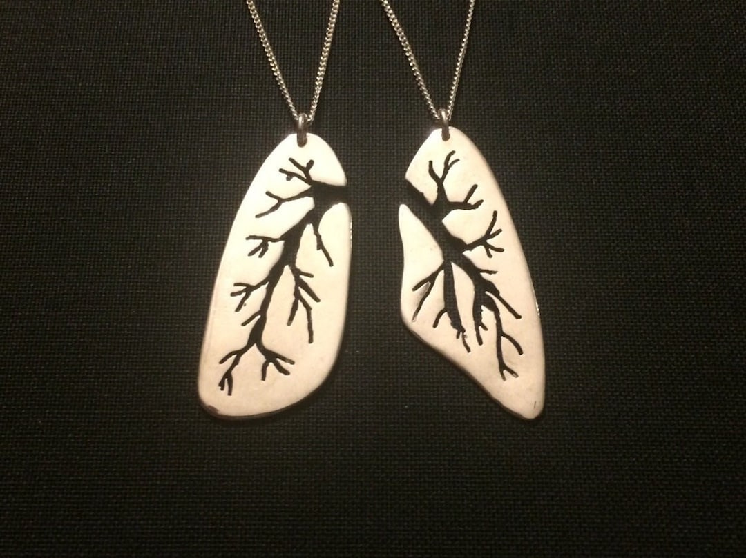 Lung Necklaces, Lung Friendship Necklace, BFF Lung Necklace, Cystic ...