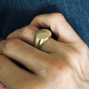 Mens Gold Signet Ring, Signet Ring Men, Signet Ring Women, Pinky Ring ...