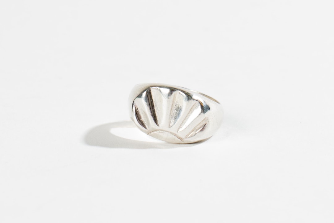 Silver Shell Ring, Silver Seashell Ring, Scallop Shell Ring, Shell ...