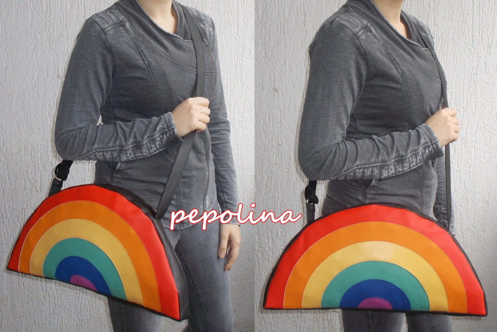 Cute Rainbow Shoulder Bag with Unicorns - Etsy