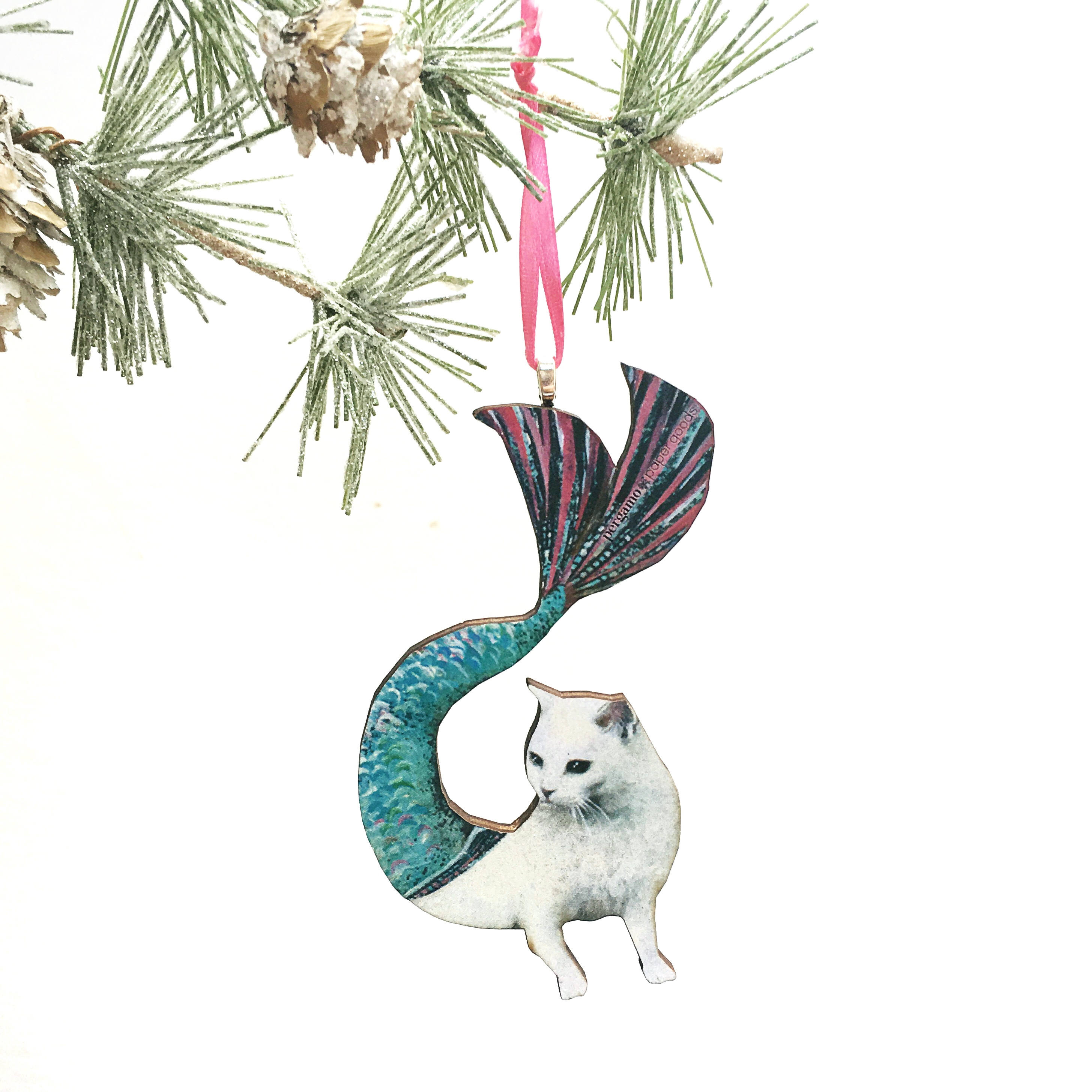 Mermaid Cat Ornament, Collectible Christmas Decoration Ornaments, Weird ...