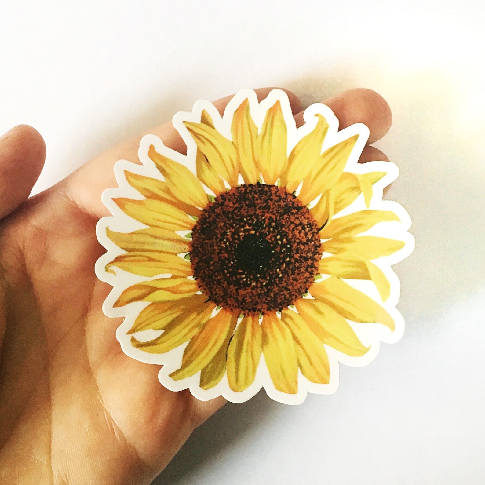 Sunflower Sticker Flower Vinyl Stickers Vintage Botanical - Etsy