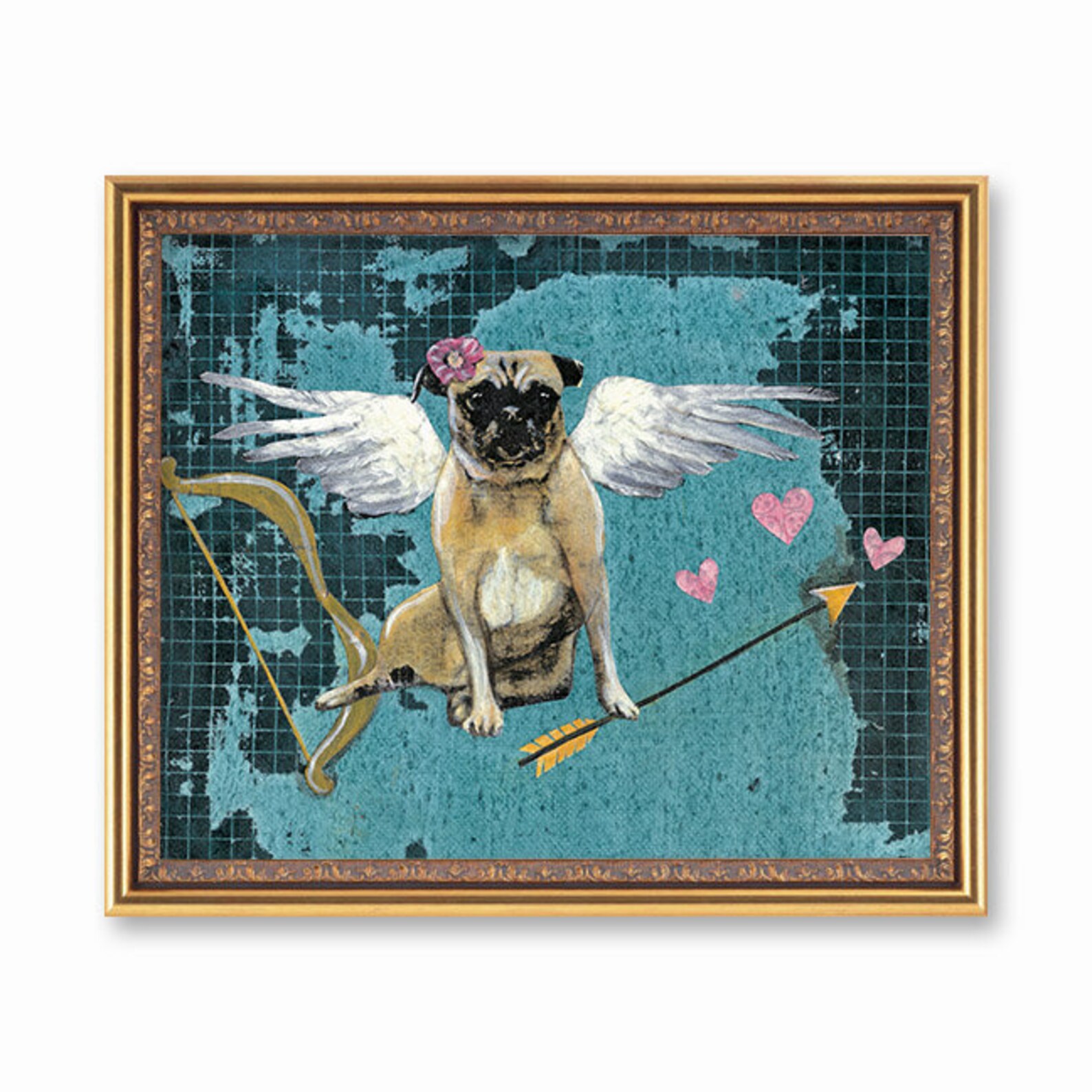 Love Pug Art Print 8x10 Pug Wall Art Dog Art Pug Lover Dog - Etsy