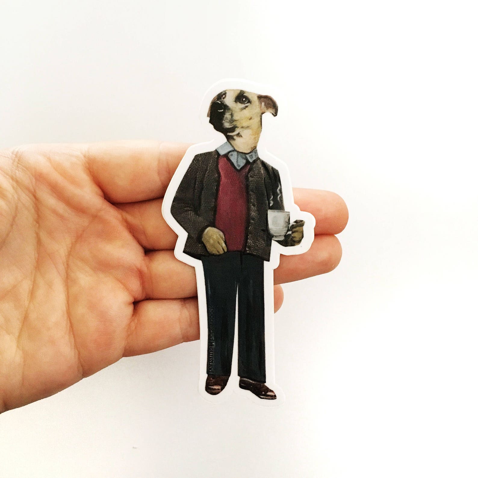 Dog Laptop Sticker, Coffee Dog Vinyl Stickers, Weird Skateboard Decals ...