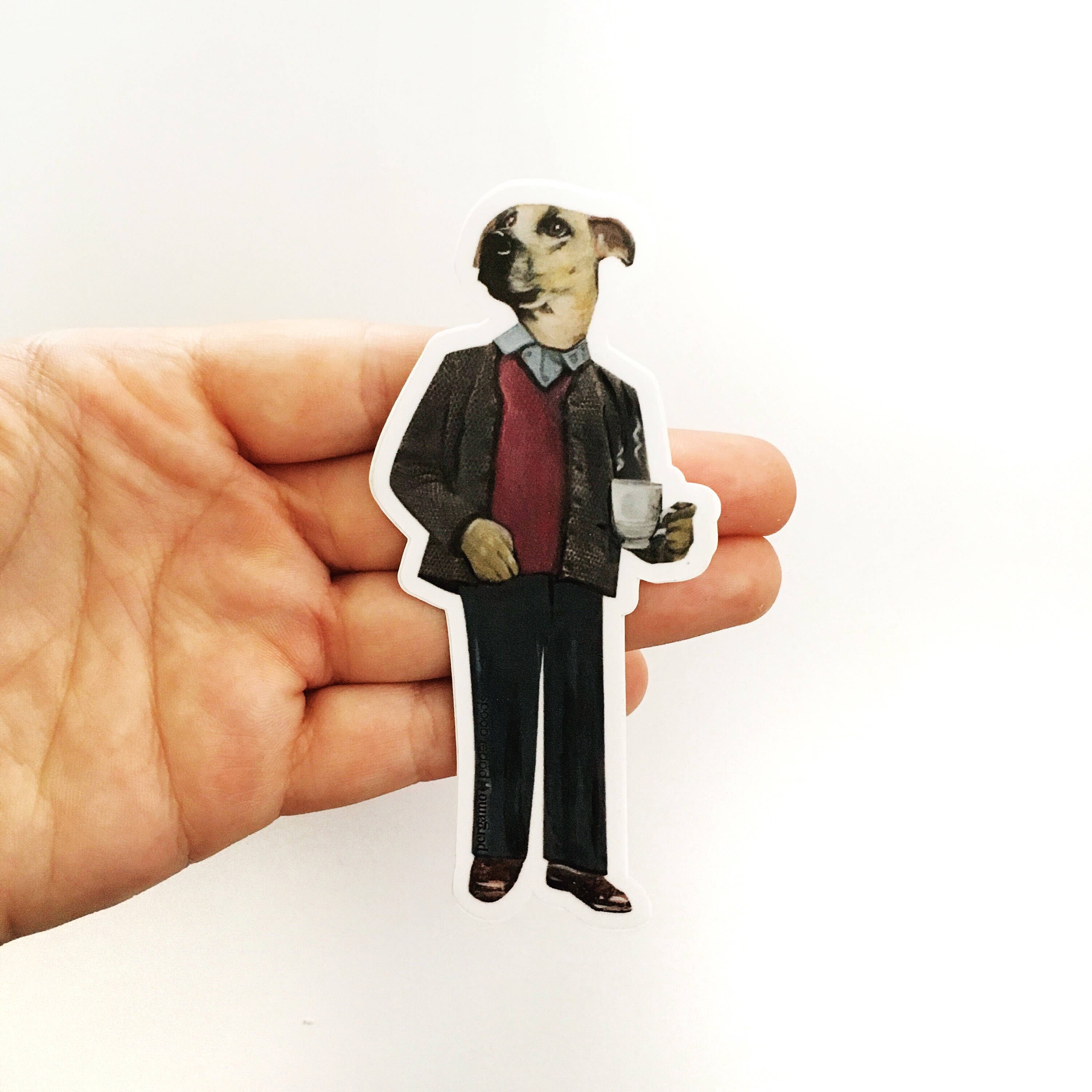 Dog Laptop Sticker, Coffee Dog Vinyl Stickers, Weird Skateboard Decals ...