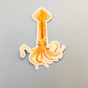 Squid Sticker, Octopus Vinyl Stickers, Weird Vintage Laptop Sticker ...
