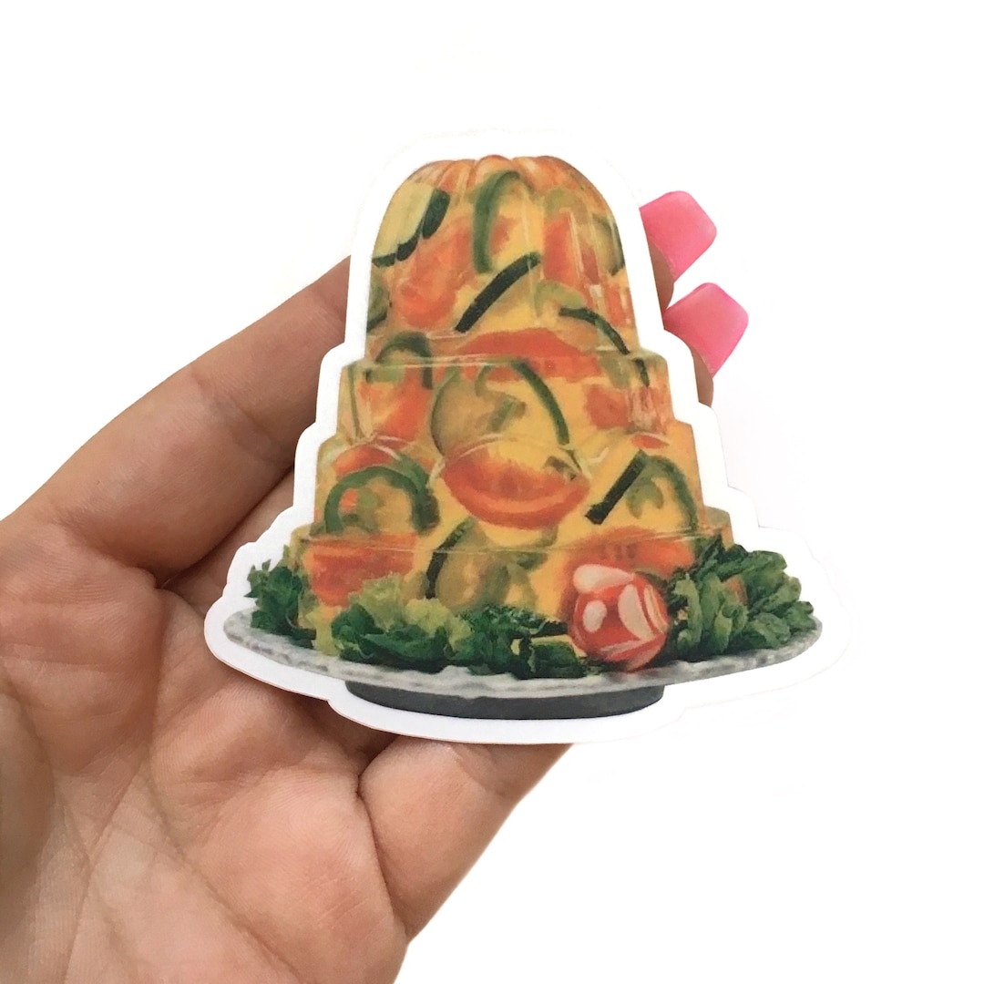 Aspic Sticker, Vintage Food, Weird Vinyl Stickers Laptop, Ugly Retro ...