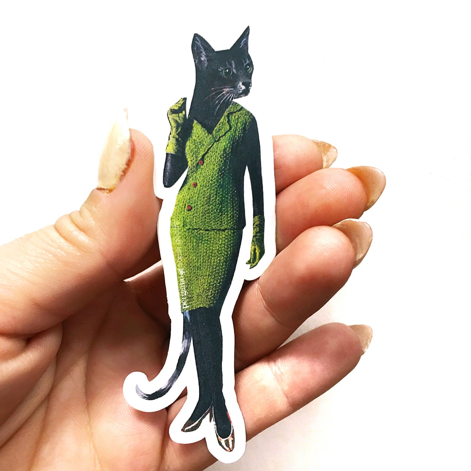 Cat Retro Sticker, Vintage Kitty Lover Sticker Pack, Animal Laptop ...