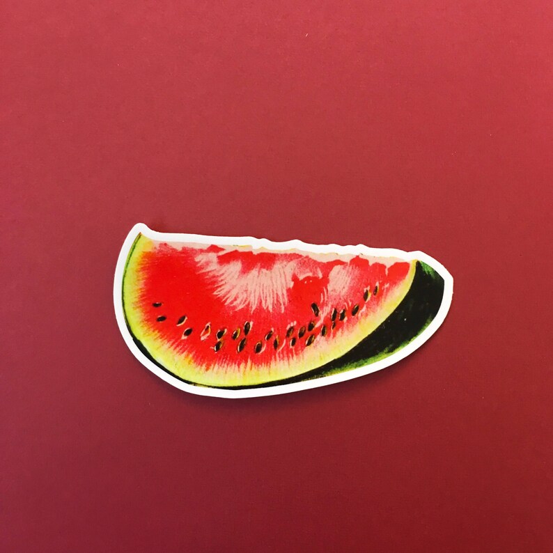 Watermelon Sticker, Vinyl Vintage Stickers, Bumper Decal, Laptop Decals ...