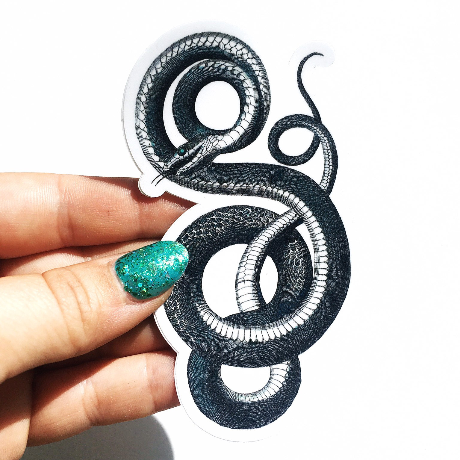 Vintage Snake Sticker, Antique Serpent Vinyl Stickers Laptop, Badass ...