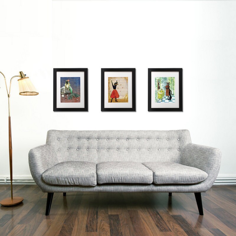 Florida Alligator Art Print, 8x10 Hula Hoop Reptile Wall Decor, FL ...