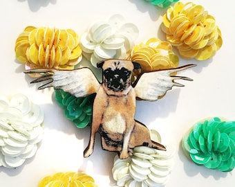 Japanese Chin Pin Weird Dog Brooch Dogs Lapel Pins Laser | Etsy