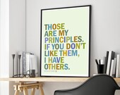 Groucho Marx Principles Typography Print Colourful Print - Etsy