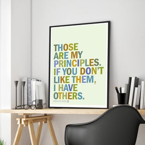 Groucho Marx Principles Typography Print, Colourful Print College Dorm ...