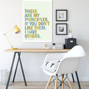 Groucho Marx Principles Typography Print, Colourful Print College Dorm ...