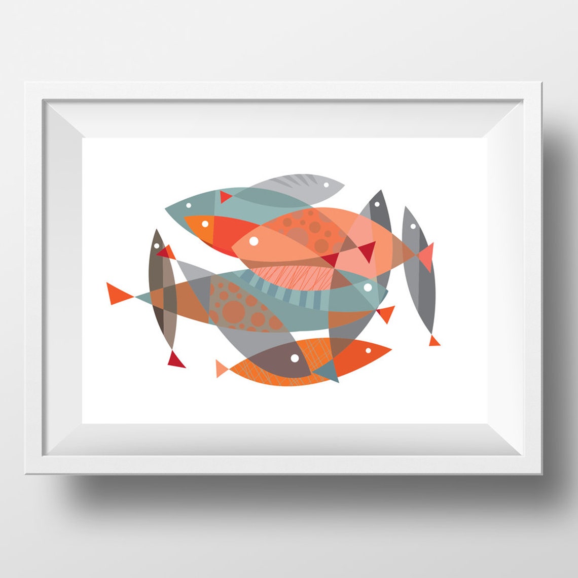 Fish Wall Art Poster Print Trending Home Decor Foodie Gift - Etsy