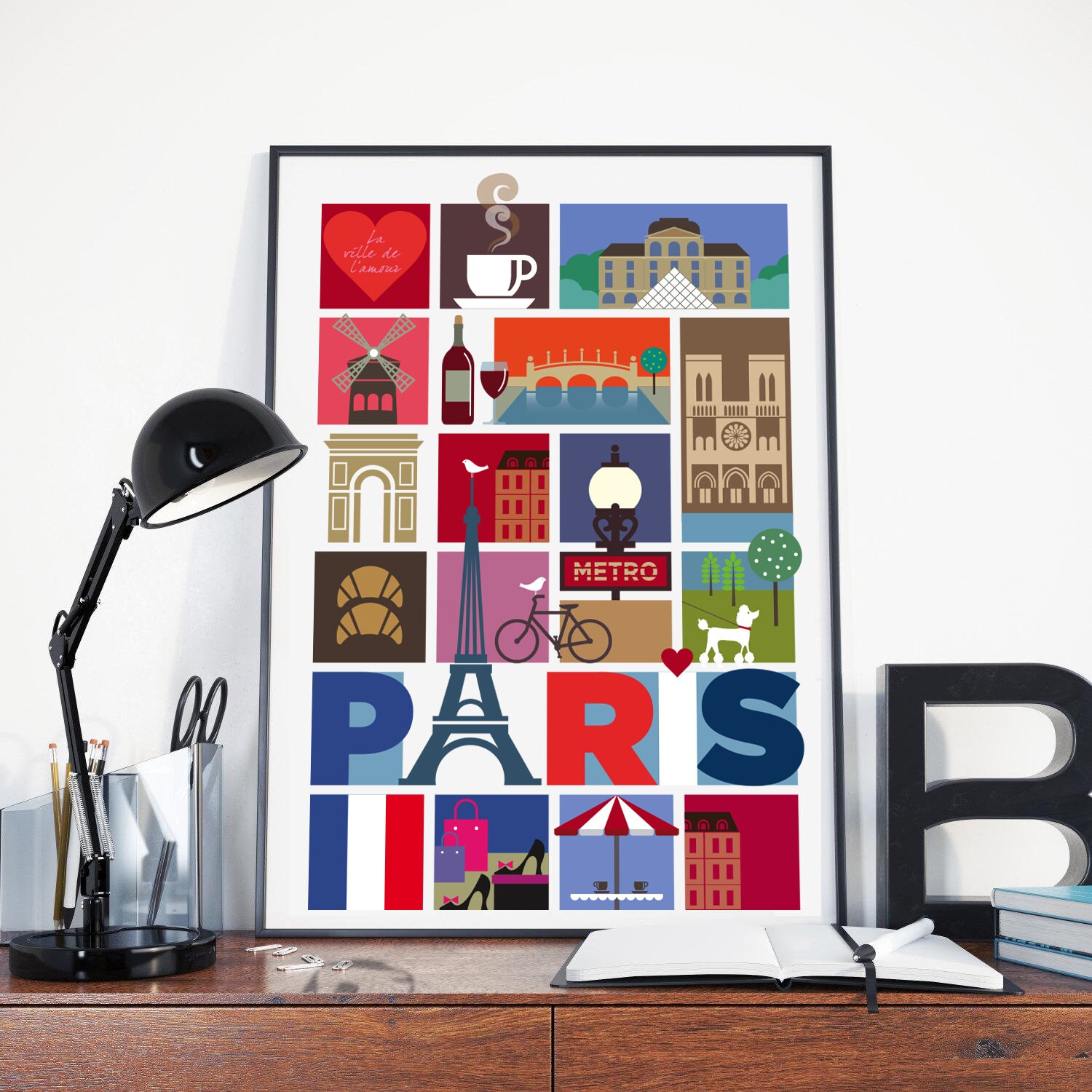 Travel Poster Paris Room decor Wall art Travel Paris gift | Etsy