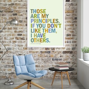 Groucho Marx Principles Typography Print, Colourful Print College Dorm ...