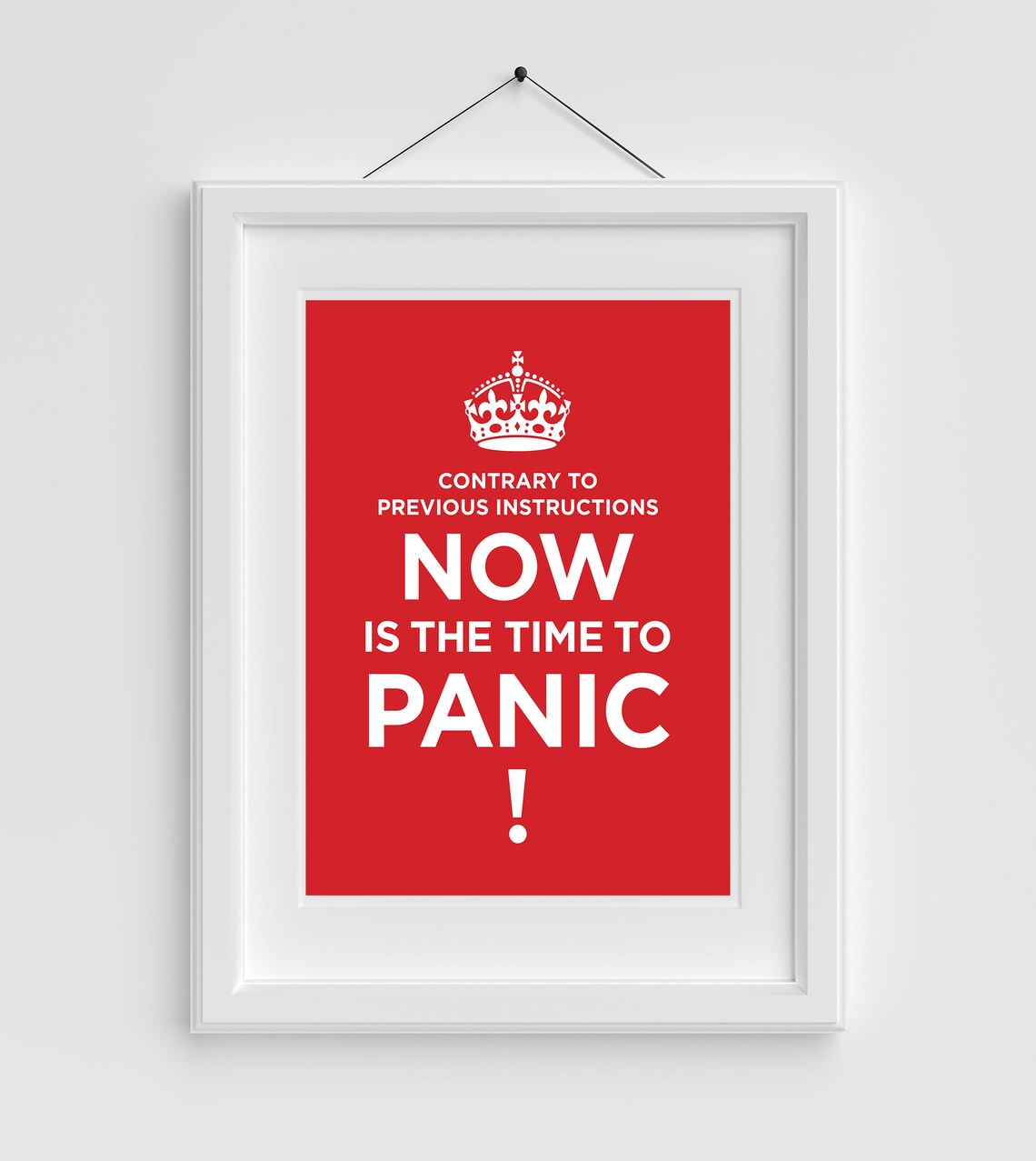 Now is the Time to Panic Print Typography Poster Graphic - Etsy
