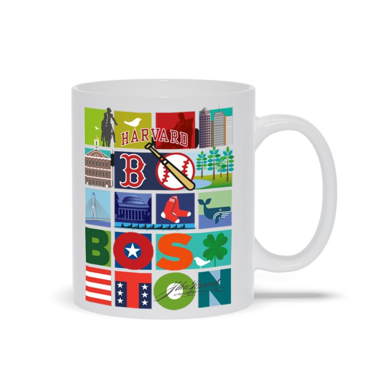 Boston Coffee Mug Gift Idea Travel Theme Gift Unique Coffee - Etsy