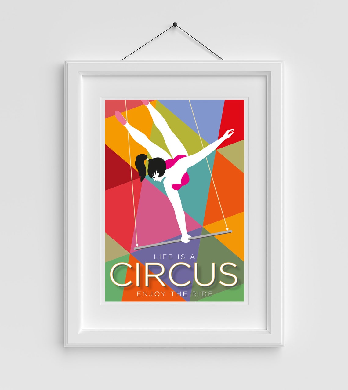 Positive Quote Poster Print Life is a Circus Mid Century - Etsy