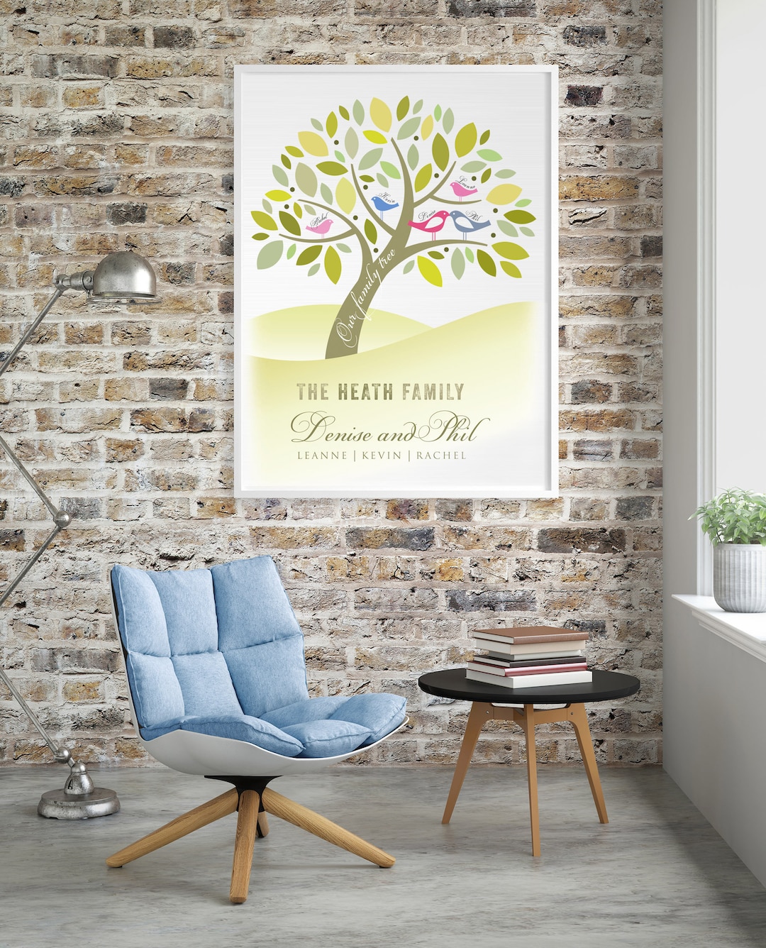 Personalized Genealogy Gifts, Family Tree Print With up to 9 Names ...