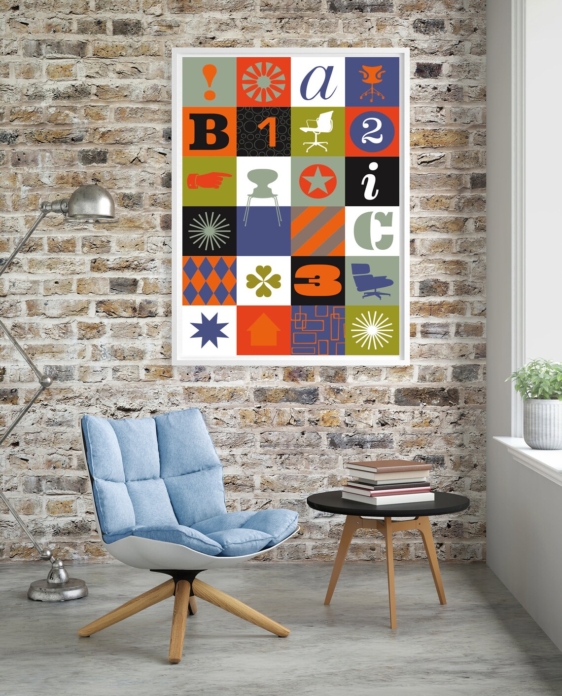 Mid Century Modern Icons Art Print Mid Century Art Icon - Etsy