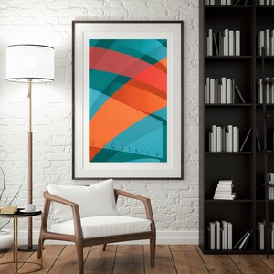 Guggenheim Print, Mid Century Modern New York City Architecture Poster ...