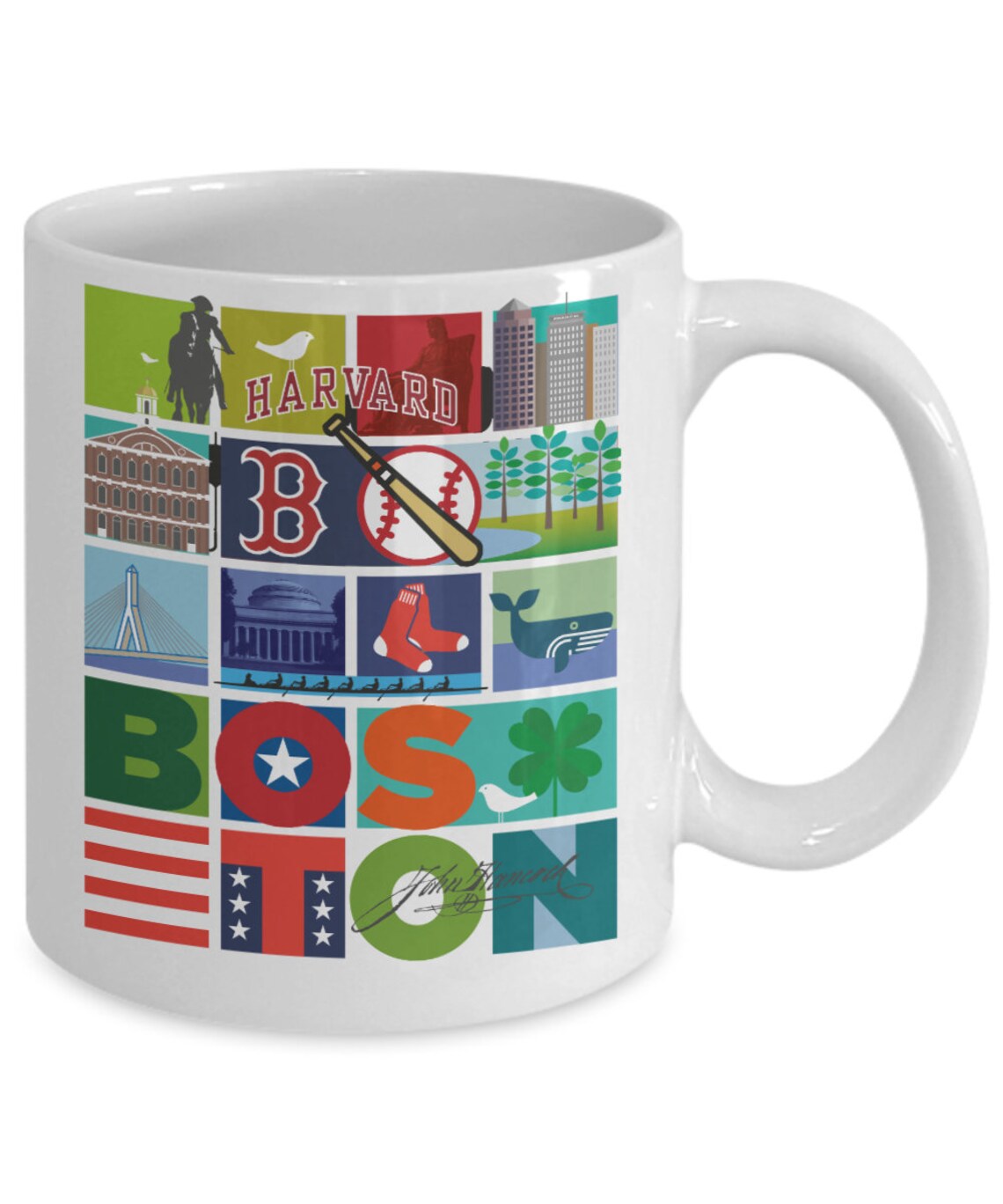 Boston Coffee Mug Gift Idea Travel Theme Gift Unique Coffee | Etsy