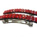 Red Barrettes Red Hair Clips Handmade Red Hair Accessories - Etsy