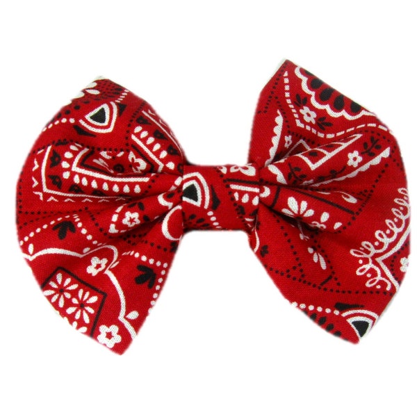 Red Bandana Bows - Etsy