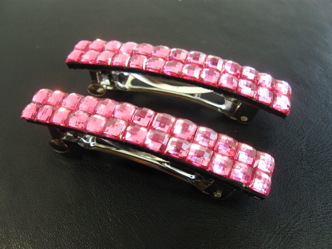 Set of 2 Pink Hair Barrette Girls Barrettes Pink Hair Clips - Etsy UK