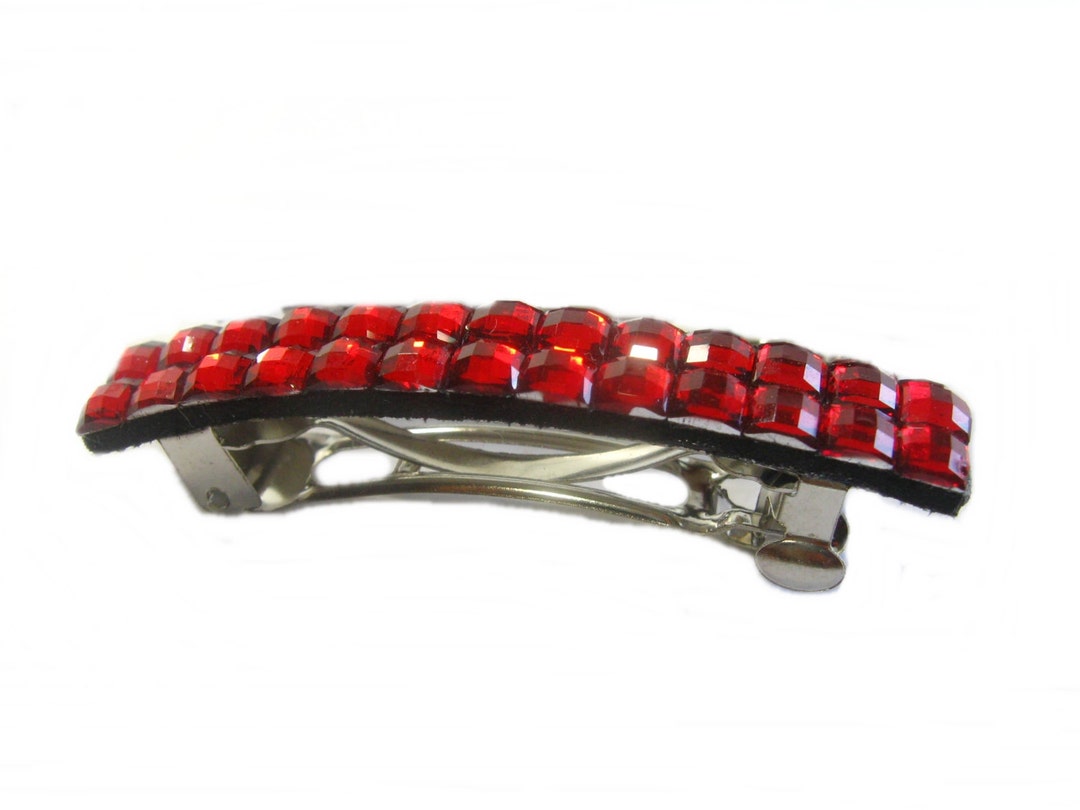 Hair Barrette, Red Hair Clip, French Barrette, Hair Accessories Women ...