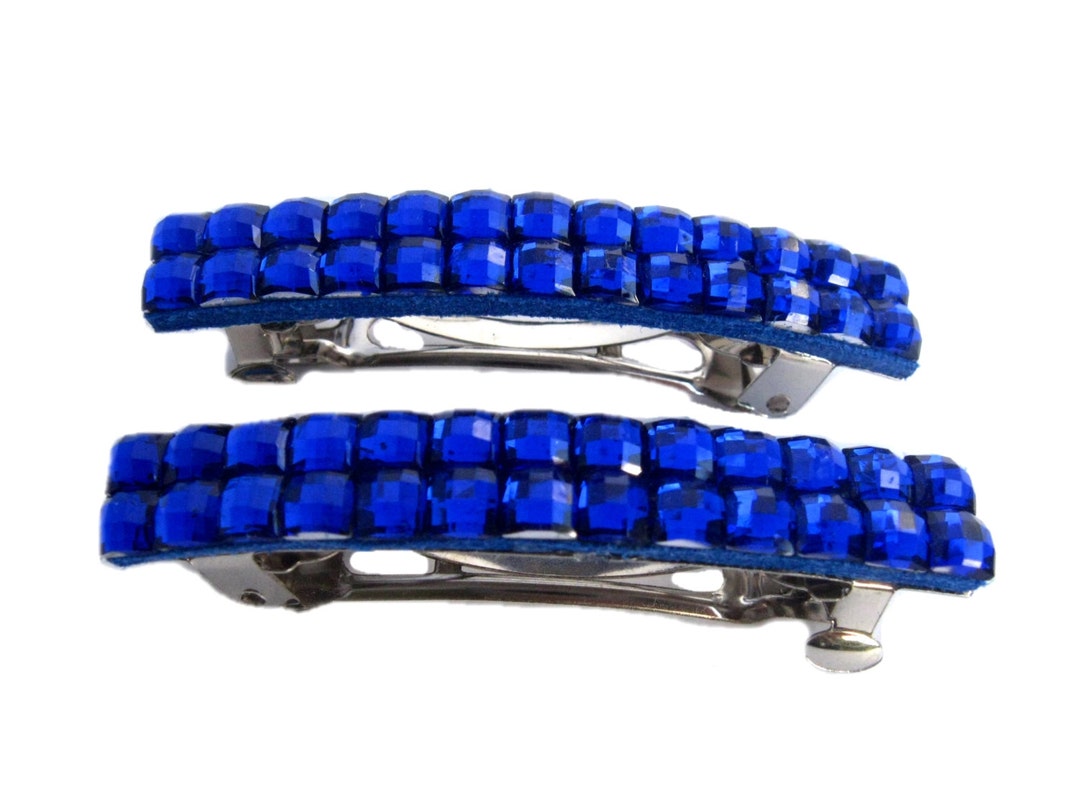Hair Clip, Barrette, Blue French Barrettes for Fine Hair, Accessories ...