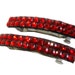 Red Barrettes Red Hair Clips Handmade Red Hair Accessories - Etsy