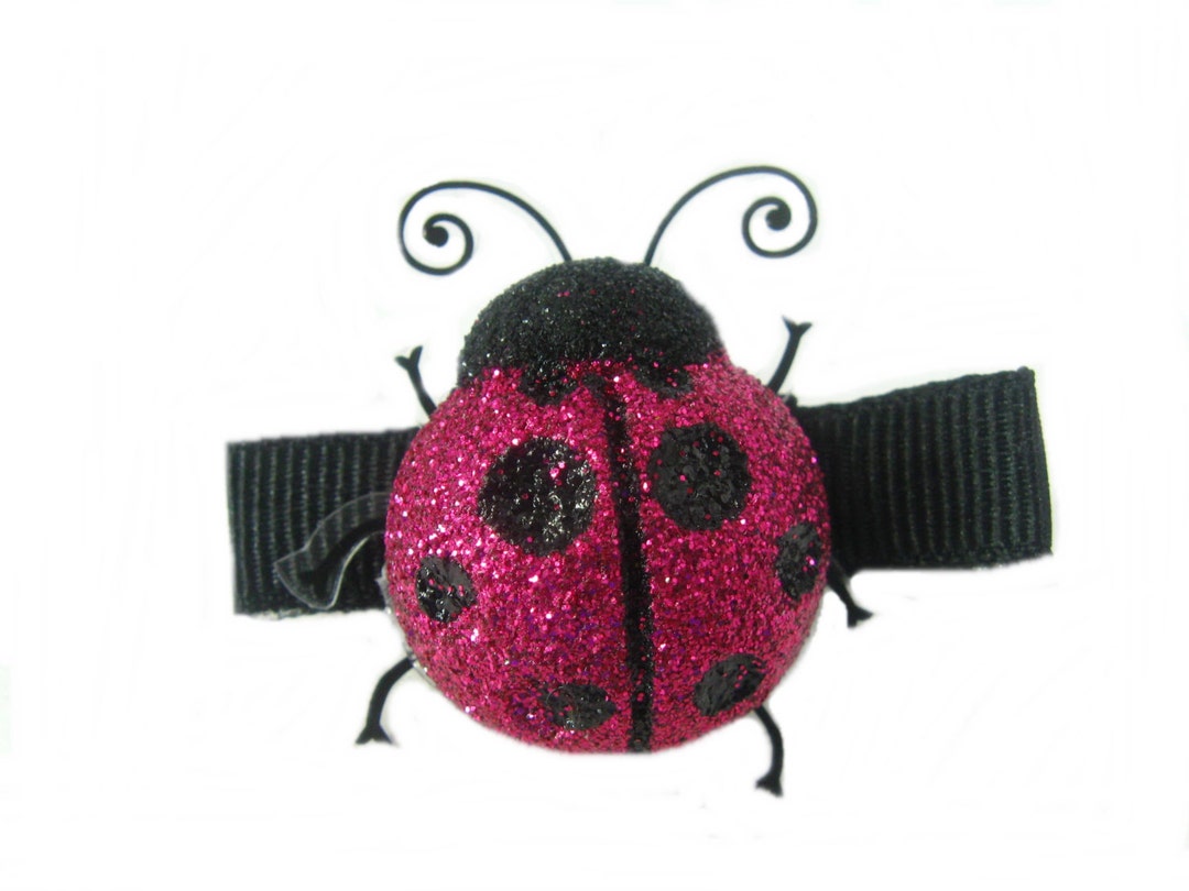 Ladybug Hair Clips Sparkly Gold or Pink Lady Bug Hair Clip - Etsy