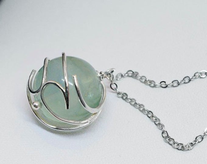 Final Fantasy VII Inspired Holy Materia Necklace - Green Fluorite ...