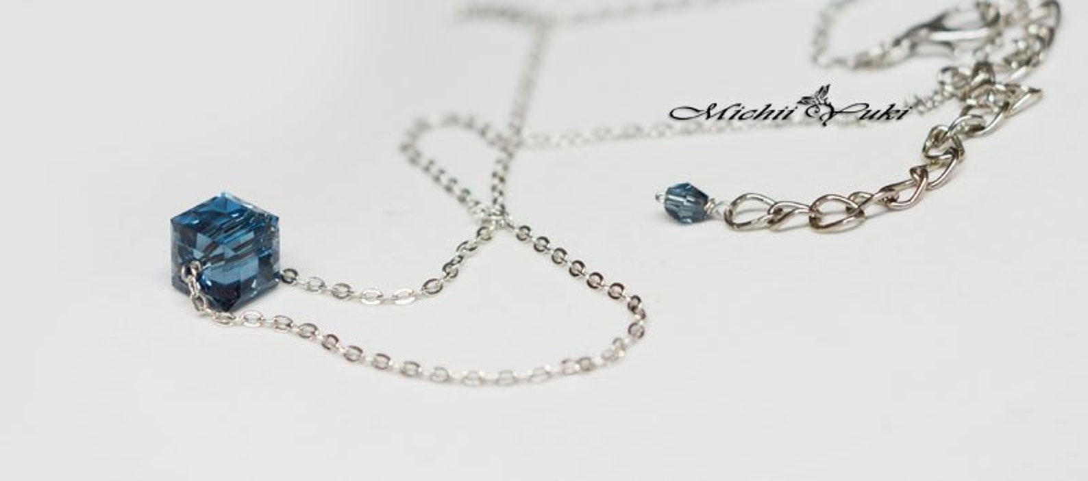 Marvel Avengers Tesseract Inspired Swarovski Crystal Necklace Dark Blue ...