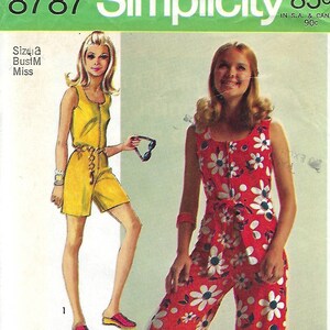 Simplicity 8787 70s Super-jiffy Jumpsuit Sewing Pattern, Two Lengths - Etsy