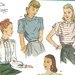 Simplicity 8736 40s Retro Blouses Sewing Pattern, UNCUT - Etsy