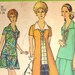1970s Simplicity 8844 Misses' One-piece Dress, Overblouse, Skirt, Scarf ...