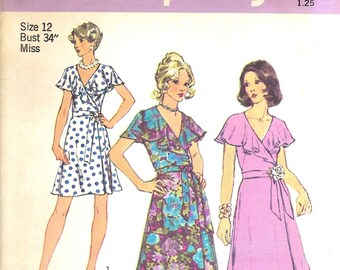 Simplicity 7203 Tent Dress Pattern, Two Lengths, Sleeve and Neckline ...