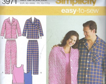 Women's & Men's Plus Size Cozywear Simplicity Sewing Pattern 3971 - Etsy