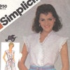 80s Simplicity 5882, 80s Dress and Top Pattern, Size 10, 12, 14, UNCUT ...